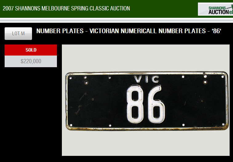 Vic Number Plate - 86 - Numberplates.com.au