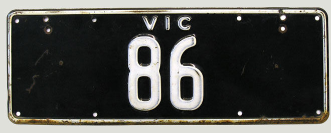 Vic Number Plate - 86 - Numberplates.com.au