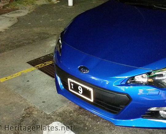 WA single digit number plates - Numberplates.com.au