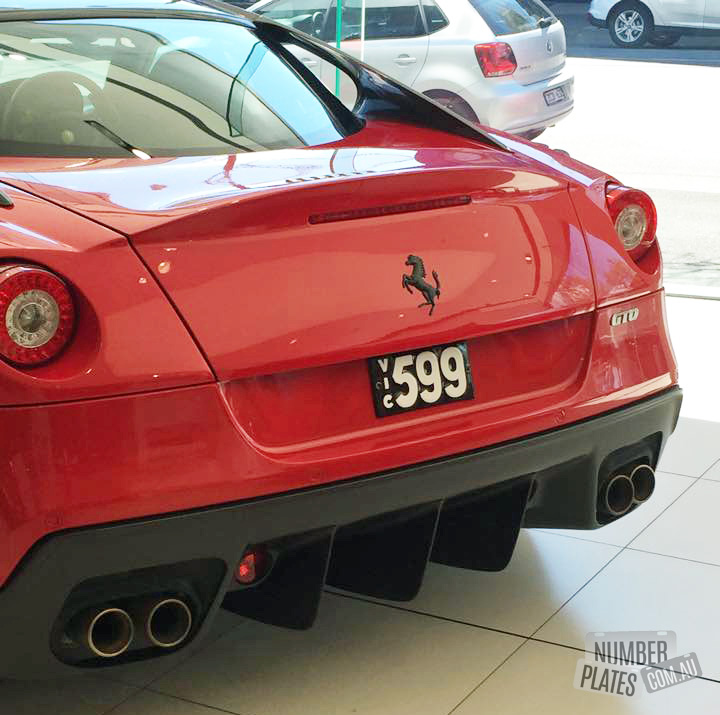 Vic Number Plate - 599 - Numberplates.com.au