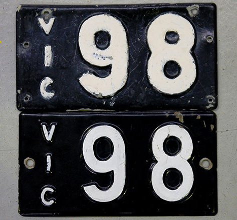 Vic Number Plate - 98 - Numberplates.com.au